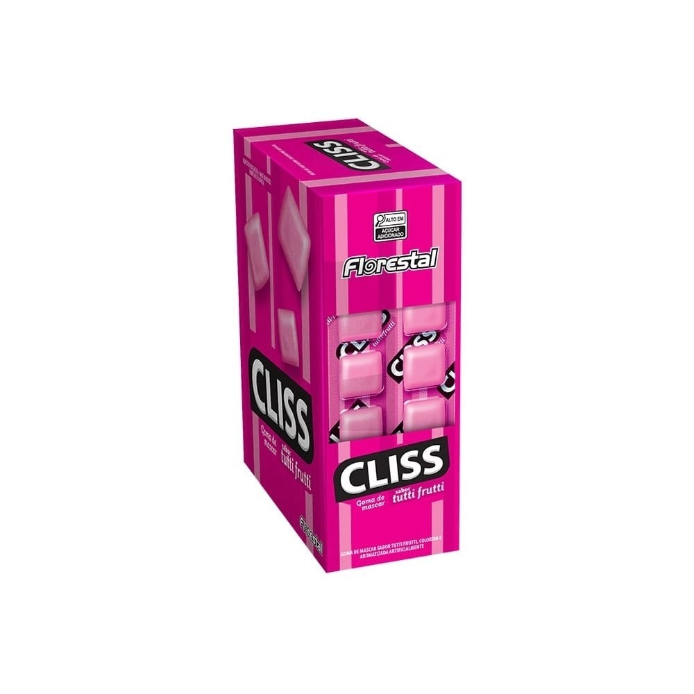 Chiclete Florestal Cliss Tutti Frutti 16,8g - Caixa com 12 Unidades ...