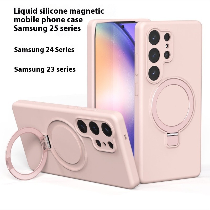 Luxo líquido silicone magnético fulcro titular stand caixa de telefone ...