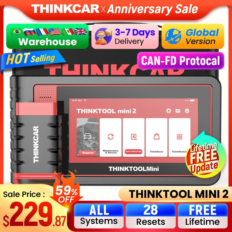 THINKCAR THINKTOOL MINI 2 CANFD, Scanners de Carro, Ferramentas de ...