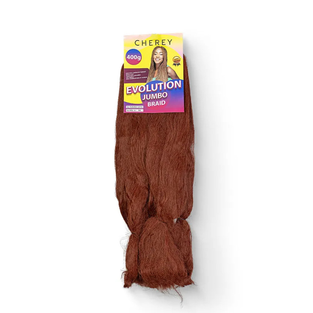 Cabelo Sintetico Jumbo JUMBÃO Evolution Cherey 400g cor 350 RUIVO ...