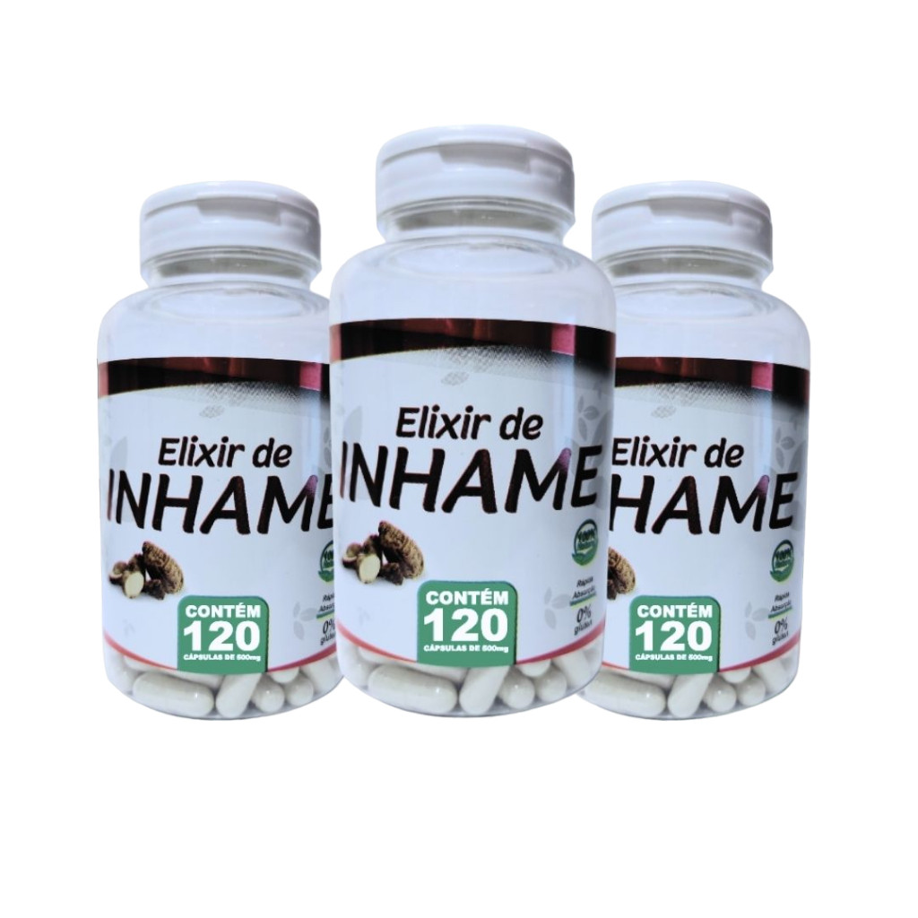 3 UN Elixir de Inhame 120 capsulas 500 mg - NUTRILIFE | Shopee Brasil