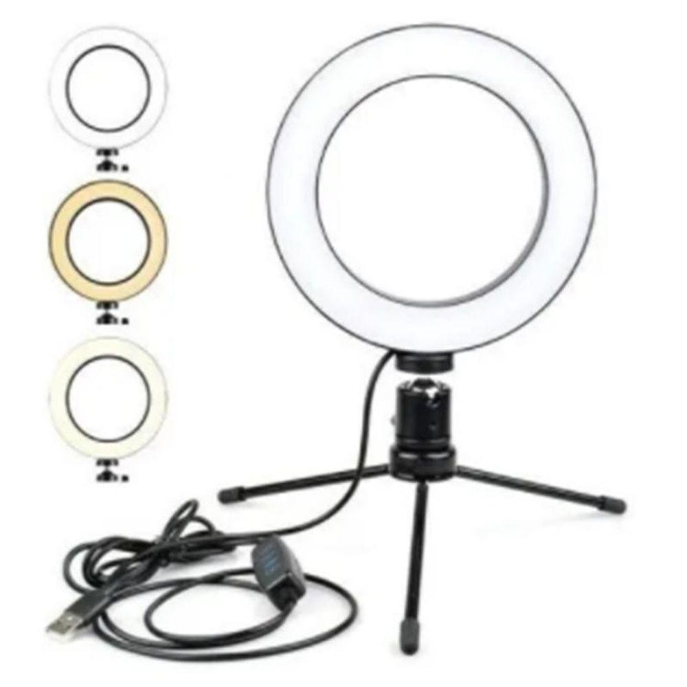 Iluminador Led Ring Light 6 Polegadas 16Cm | Shopee Brasil