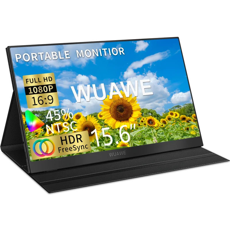 Monitor Portátil WUAWE de 15,6 polegadas, 15,6 polegadas 1080p72 NTSC ...