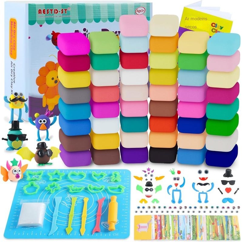 Argila de Modelagem para Crianças Kits Iniciais DlY, Argila de Modelo ...