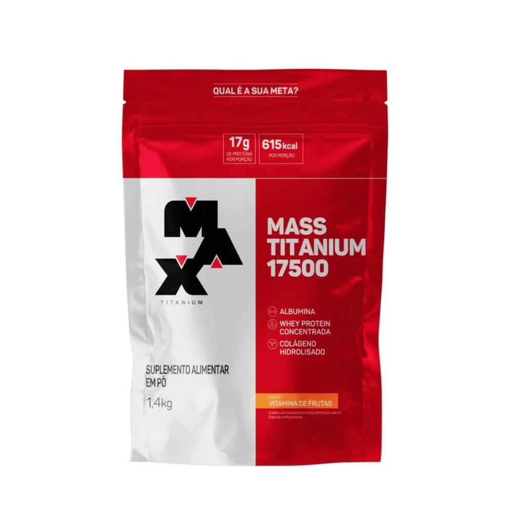 Hipercalórico Para Ganho de Massa Max Titanium - Refil 1,4kg | Shopee ...