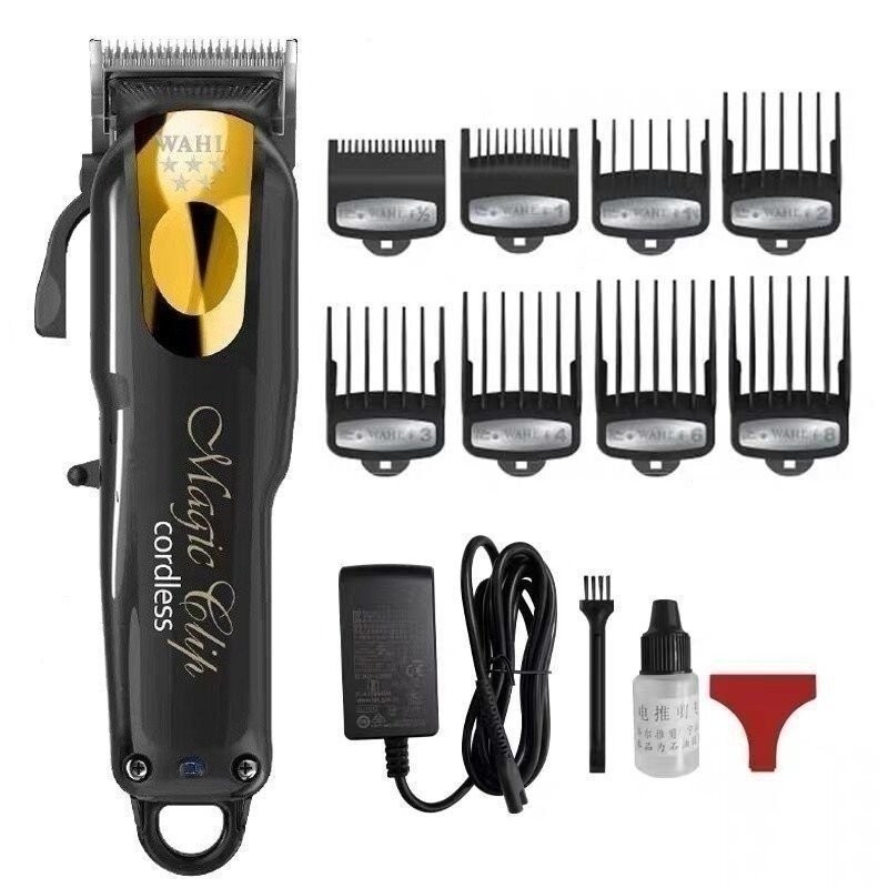 5 Estrelas Black Gold Magic Clip-Bivolt Cordless Hair Clipper TCDF W9R8 ...