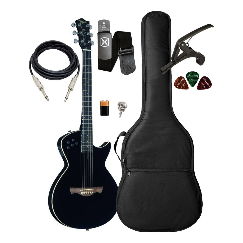 Violão Tagima Modena Steel Eq Bk + Capa Luxo E Acessórios | Shopee Brasil