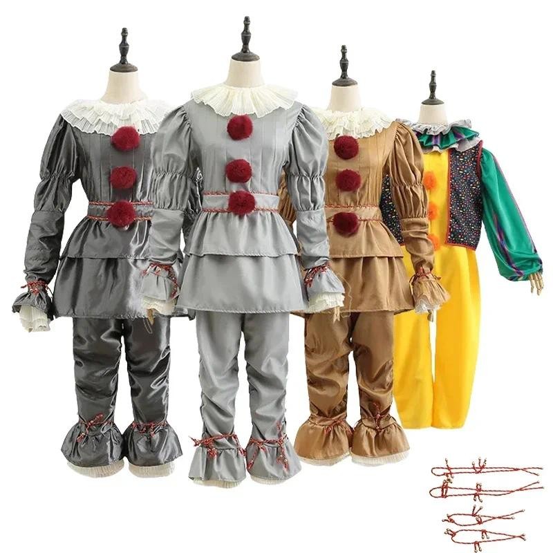 Novo Halloween Adulto Homem Pennywise Palhaço Cosplay Traje Carnaval ...