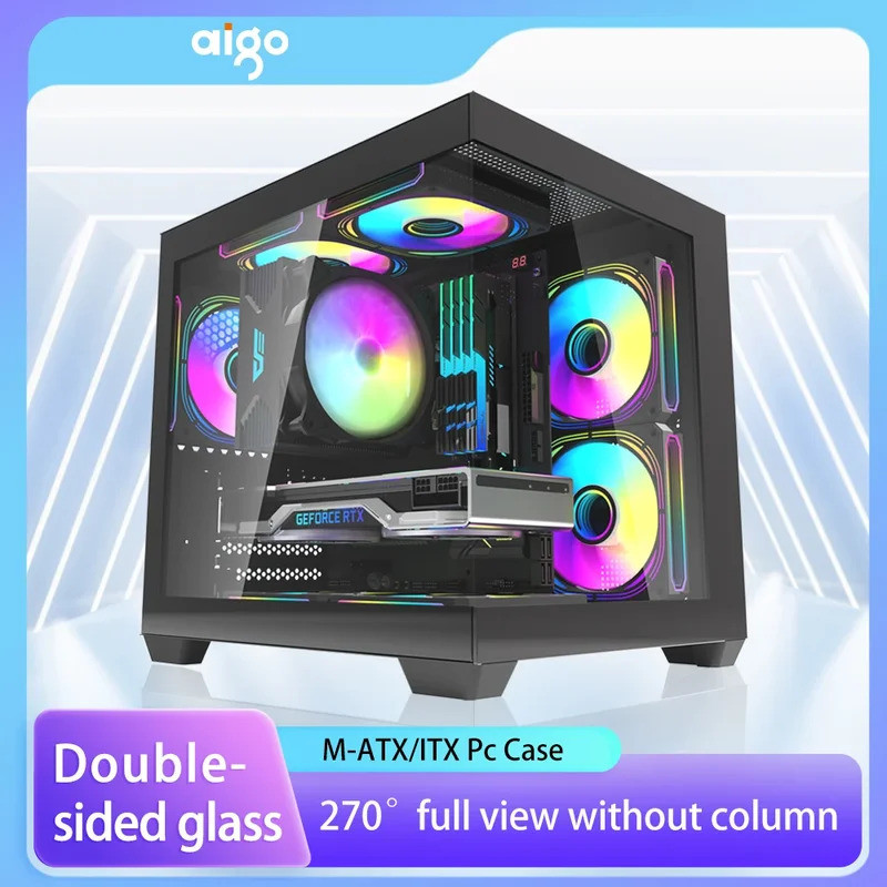 2025 Aigo 275P Gabinete de PC Sea View Room Computador de Jogos Desktop ...