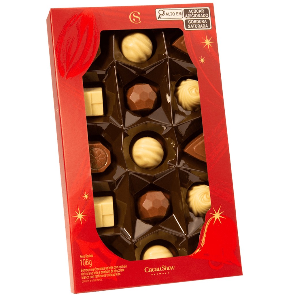 Caixa de Bombons Trufas Cacau Show MiniShow laCreme Natal Sortidos ...