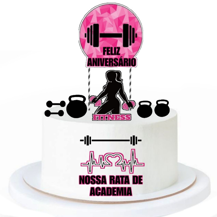 Topo Topper De Bolo Musa Fit (Fitness Feminino) | Shopee Brasil