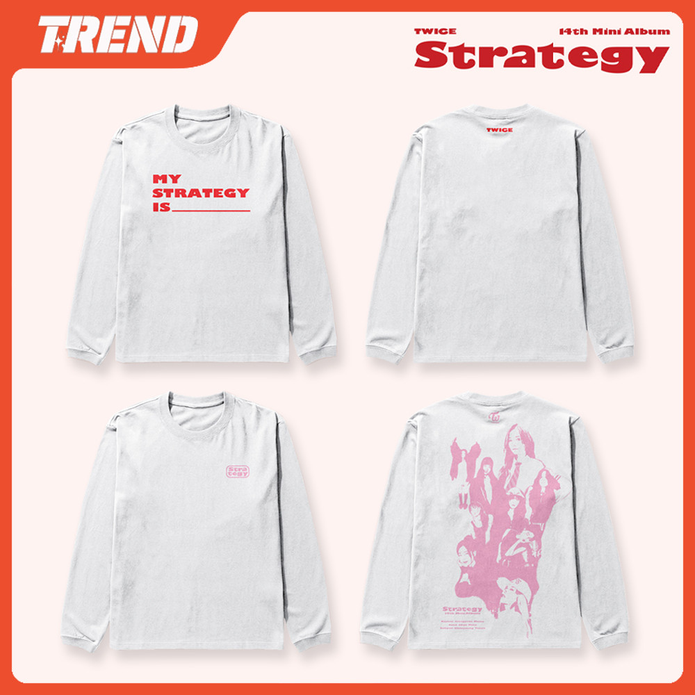KPOP TWICE STRATEGY POP-UP Merch Camiseta De Manga Comprida De Algodão ...