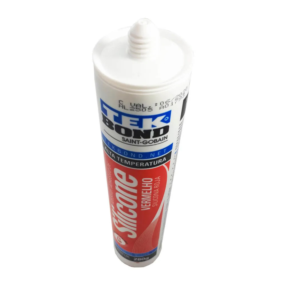 Kit Silicone Alta Temperatura Tubo 280g Vermelho 6 Unidades - TEK BOND | Shopee Brasil