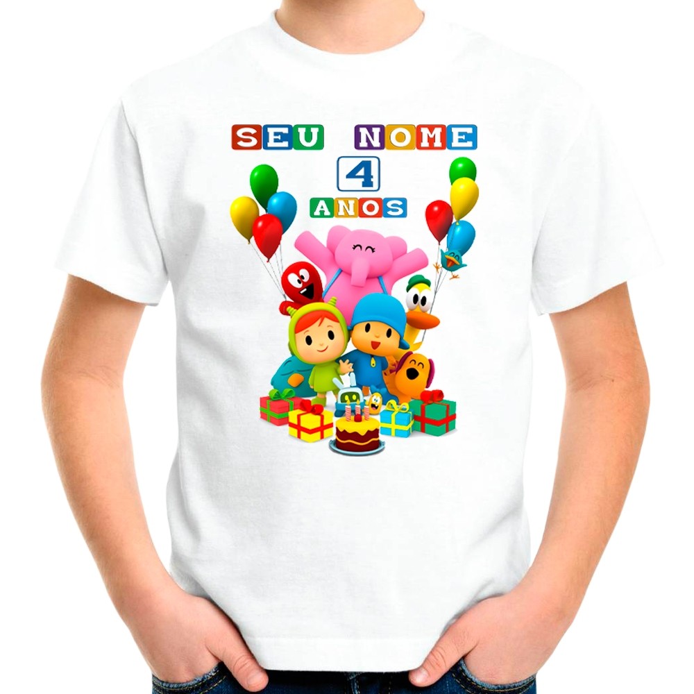 Camiseta Pocoyo Personagens Festa Camisa Personalizada Adulto e ...