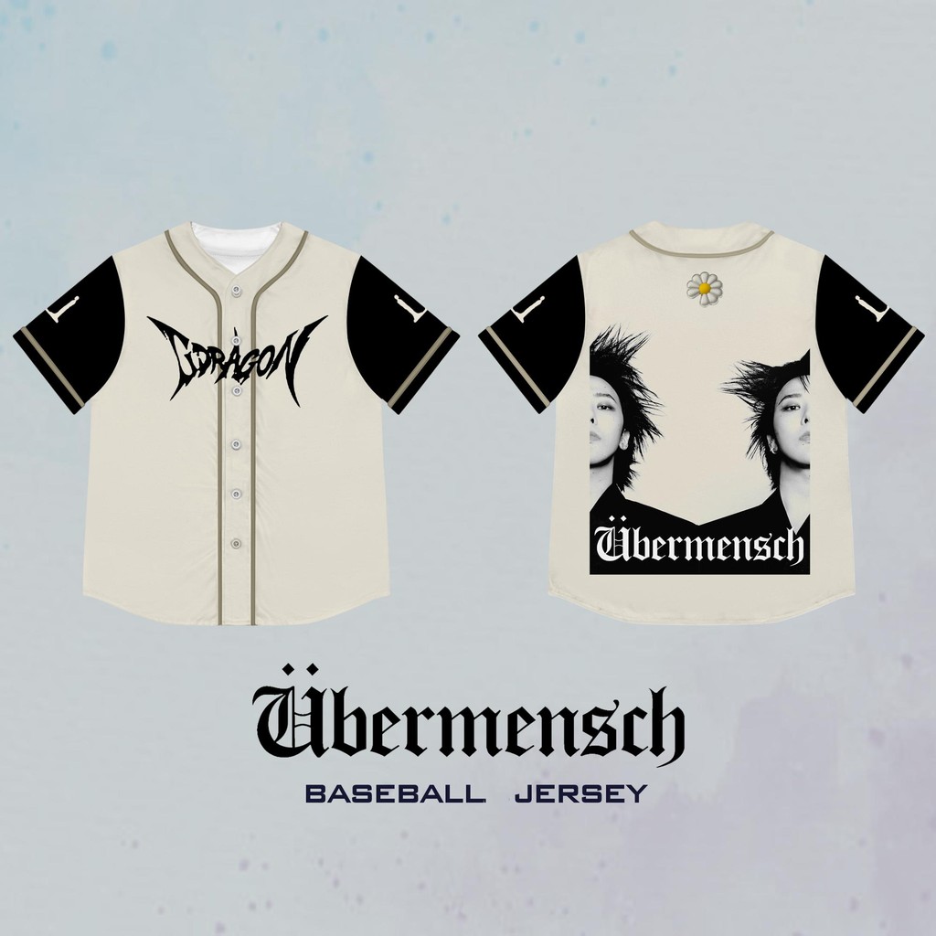 PS2 G-Dragon Ubermensch Camisa De Beisebol BigBang 2025 World Tour Kwon ...