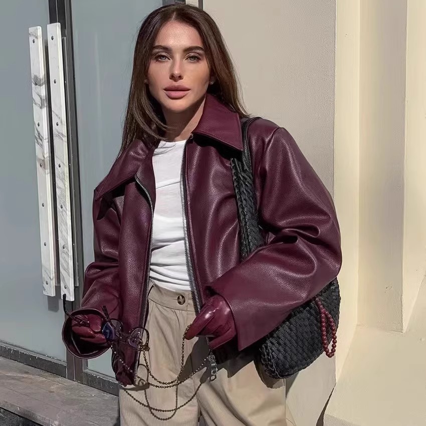 jaqueta feminina size motoqueiro de couro motoqueira original jaquetas ...