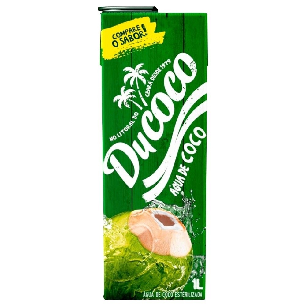 Água de Coco 1L Ducoco Tetra Pak - Embalagem com 12 Unidades | Shopee ...