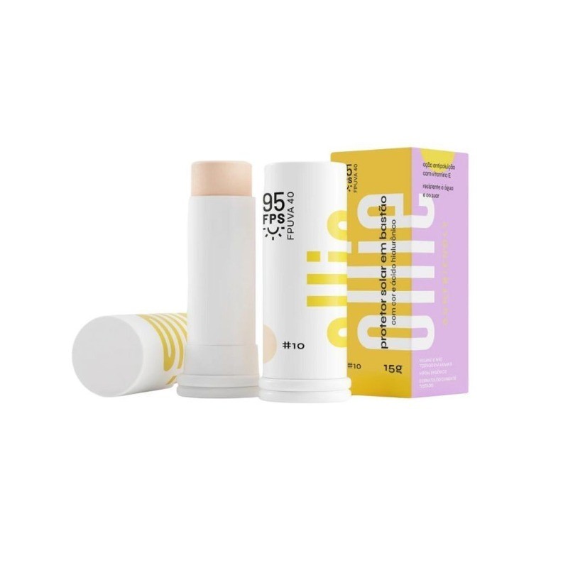 Protetor Solar Ollie FPS95 com Cor #10#20#30#40#50 Bastão 15g | Shopee Brasil