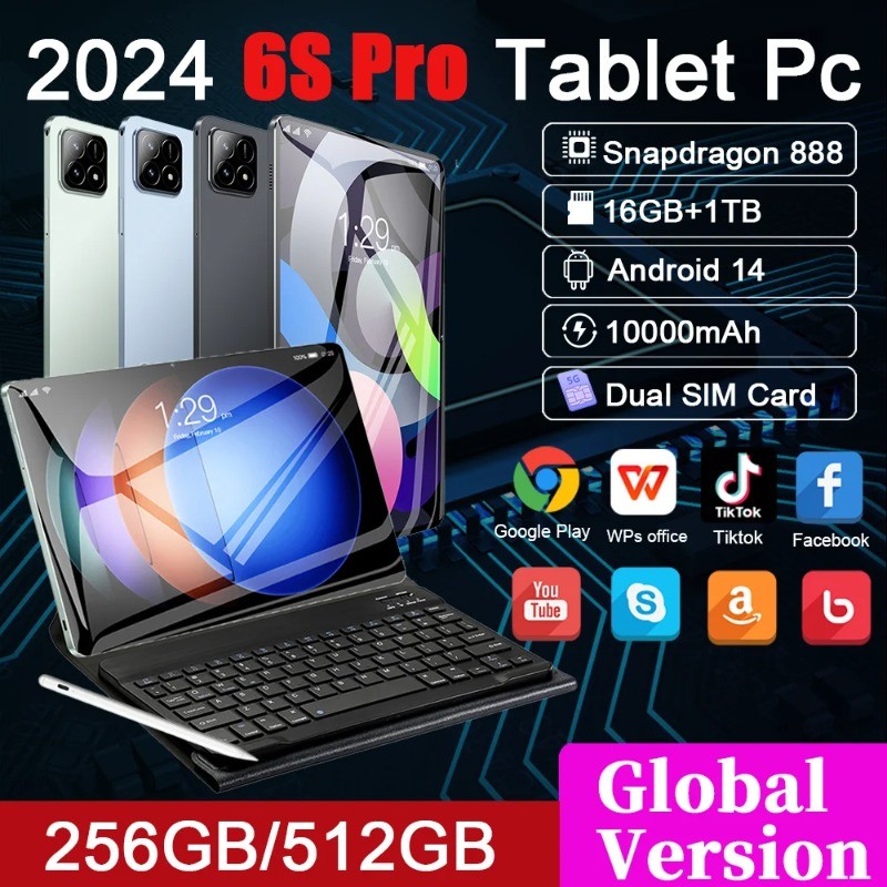 2025 edição Global novo Original Pad 6S Pro Tablet PC Android 14 ...