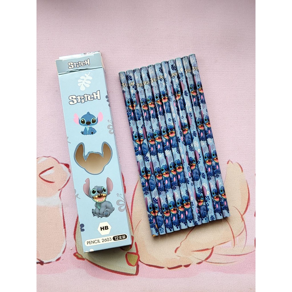 Lapis HB do Stitch, material Escolar, escrita, papelaria fofa (3 ...