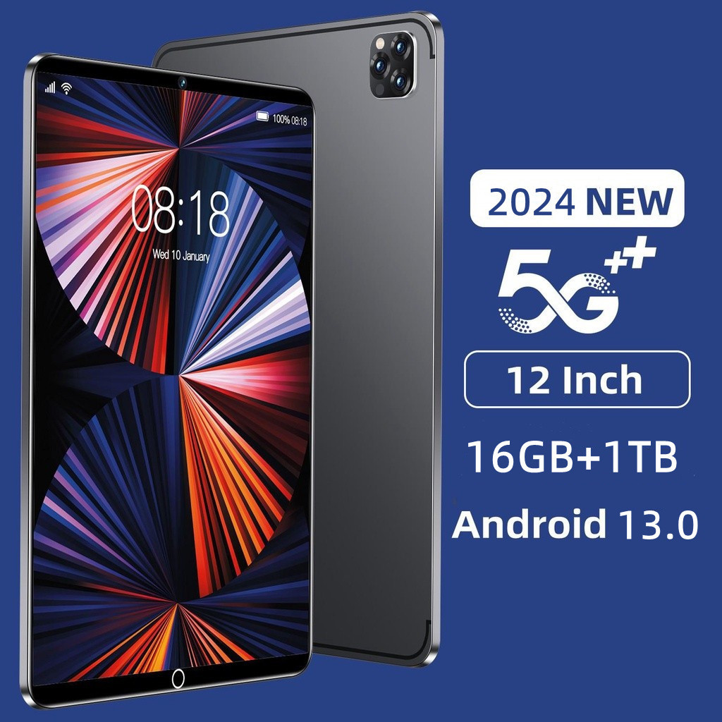 Novo Tablet 12-Polegada HD Sxreen 16GB + 1TB Android13 sistema 8800mAh ...