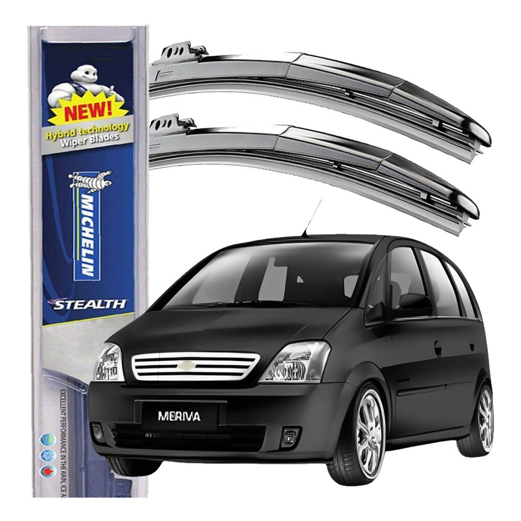 Par Palheta Limpador Parabrisa Chuva Michelin Meriva 04 12 | Shopee Brasil