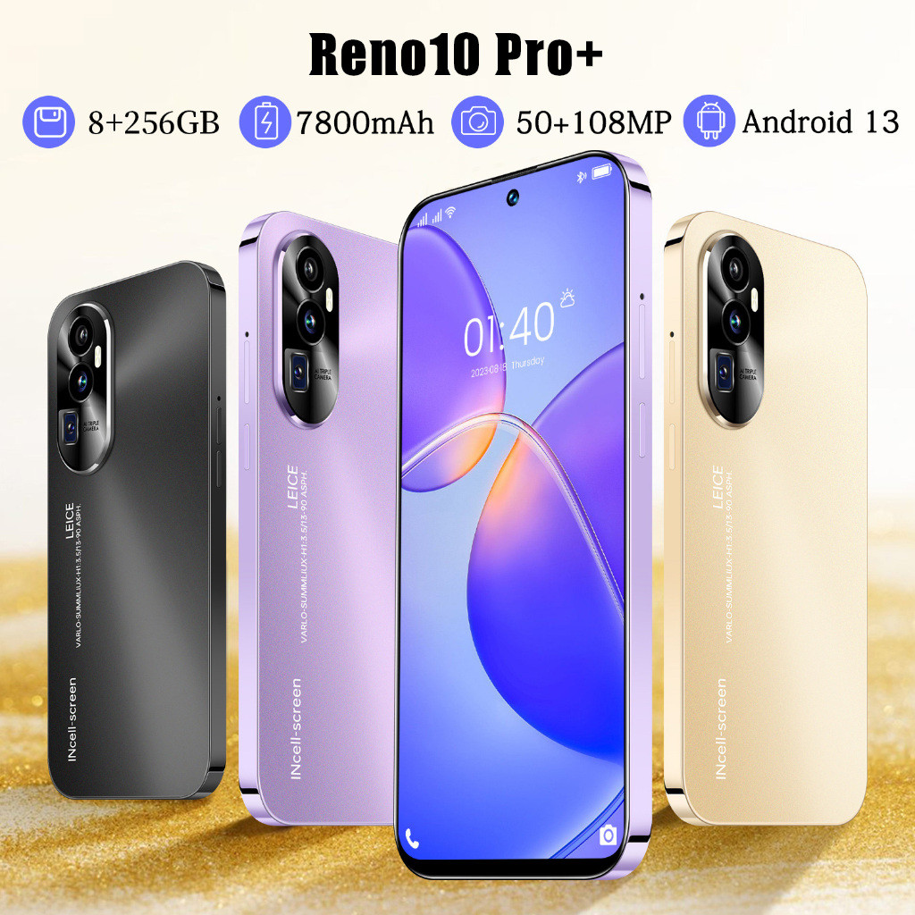 Reno10 Pro novo Smartphone 4G/5G rede 7.3 Polegada tela Ultra-clara ...