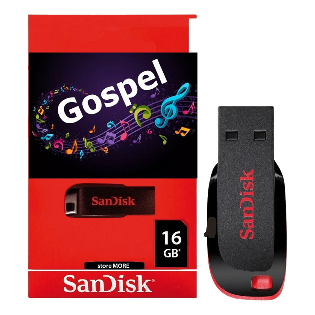 Pen Drive Musical - Coletâneas Lançamentos Gospel Atualizado | Shopee ...