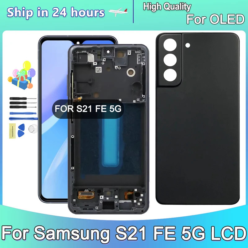 OLED Para Samsung S21 FE 5G G990 G990B G990U G990B/DS G990E Display LCD ...