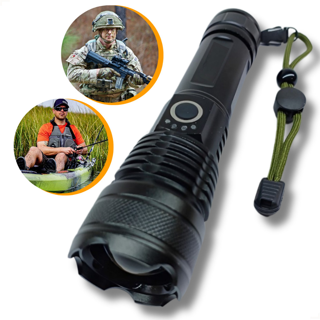 Lanterna Super Potente T9 P50 Tática Mais Forte Do Mundo Sitio Fazenda Acampamento Camping ...