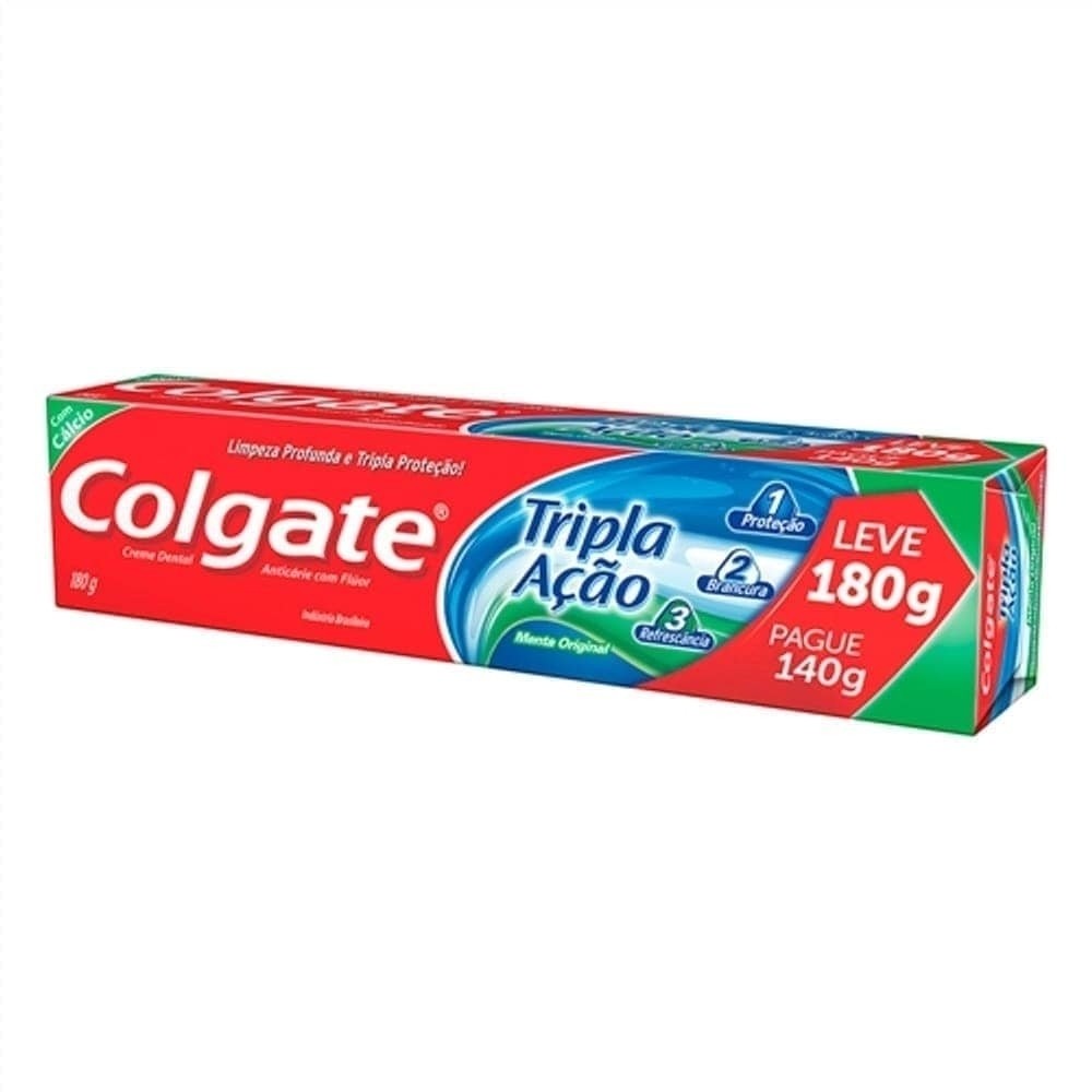 Creme Dental Colgate Tripla Ação 180g Embalagem com 12 Unidades ...