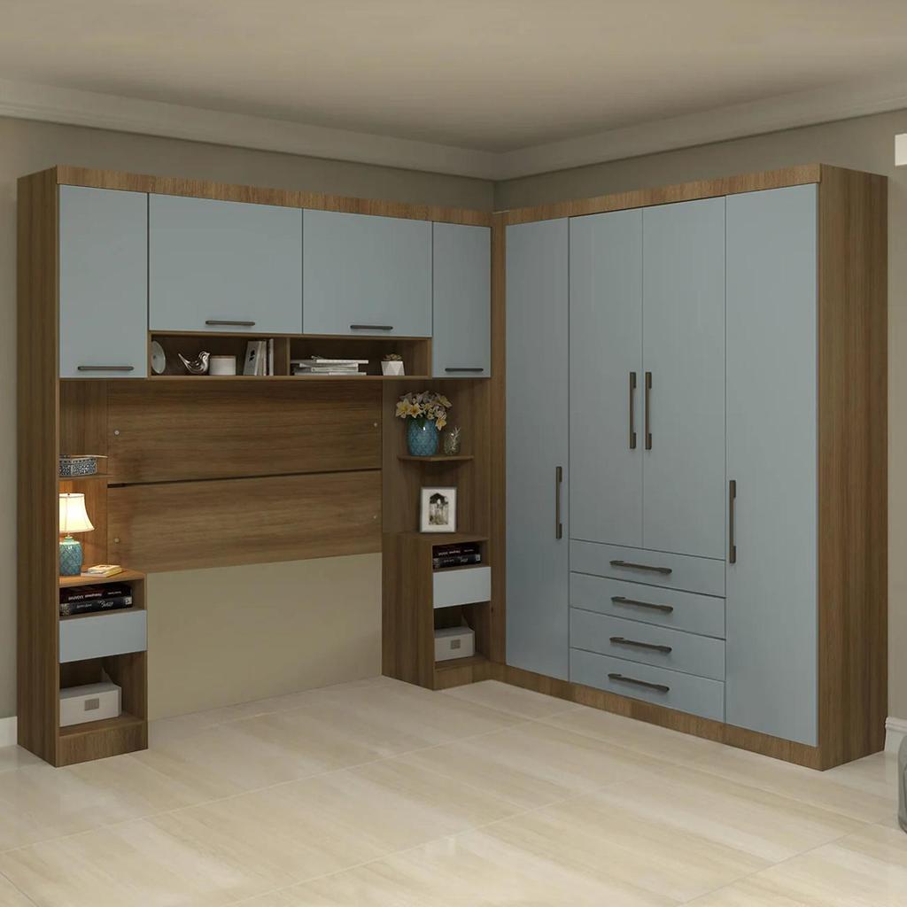 Guarda Roupa Queen Modulado Cp05 Delphi Avelã/Grey L01 - Mpozenato ...