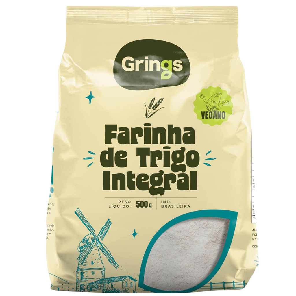 Farinha de Trigo Integral 500g- Grings | Shopee Brasil
