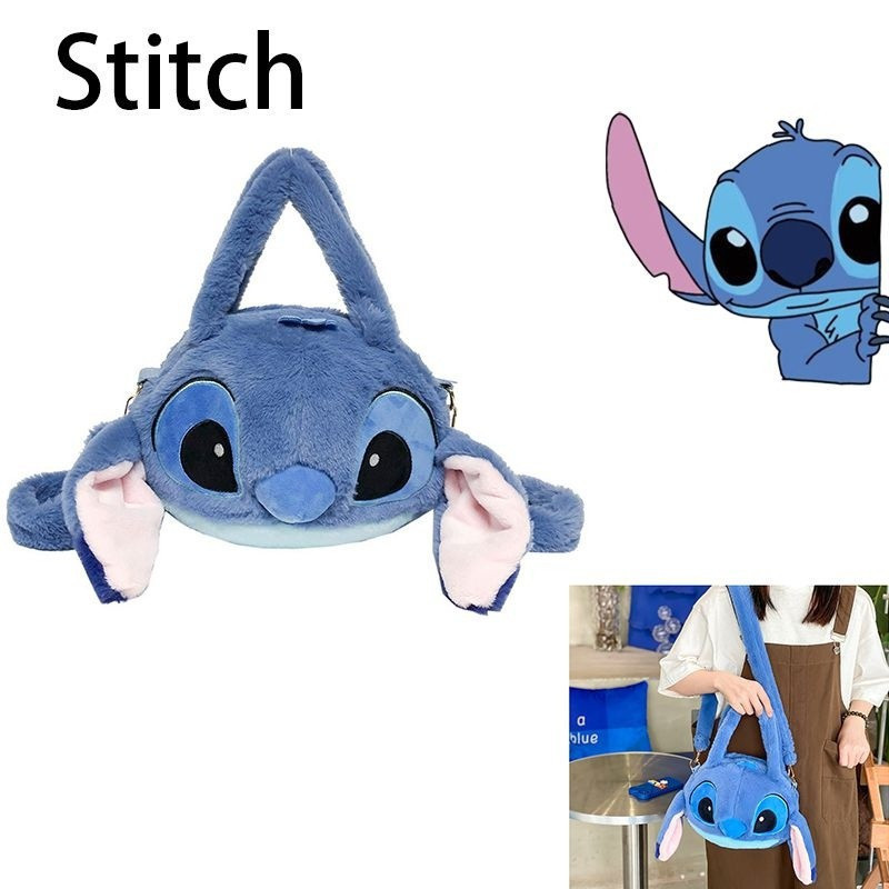 Disney Lilo & Stitch Cartoon Stitch Bolsa De Pelúcia Bonito Messenger ...