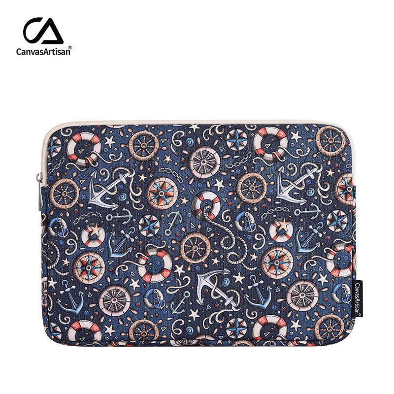 CanvasArtisan Voyage Style Padrão Bolsa Para Laptop Capa À Prova D'água ...
