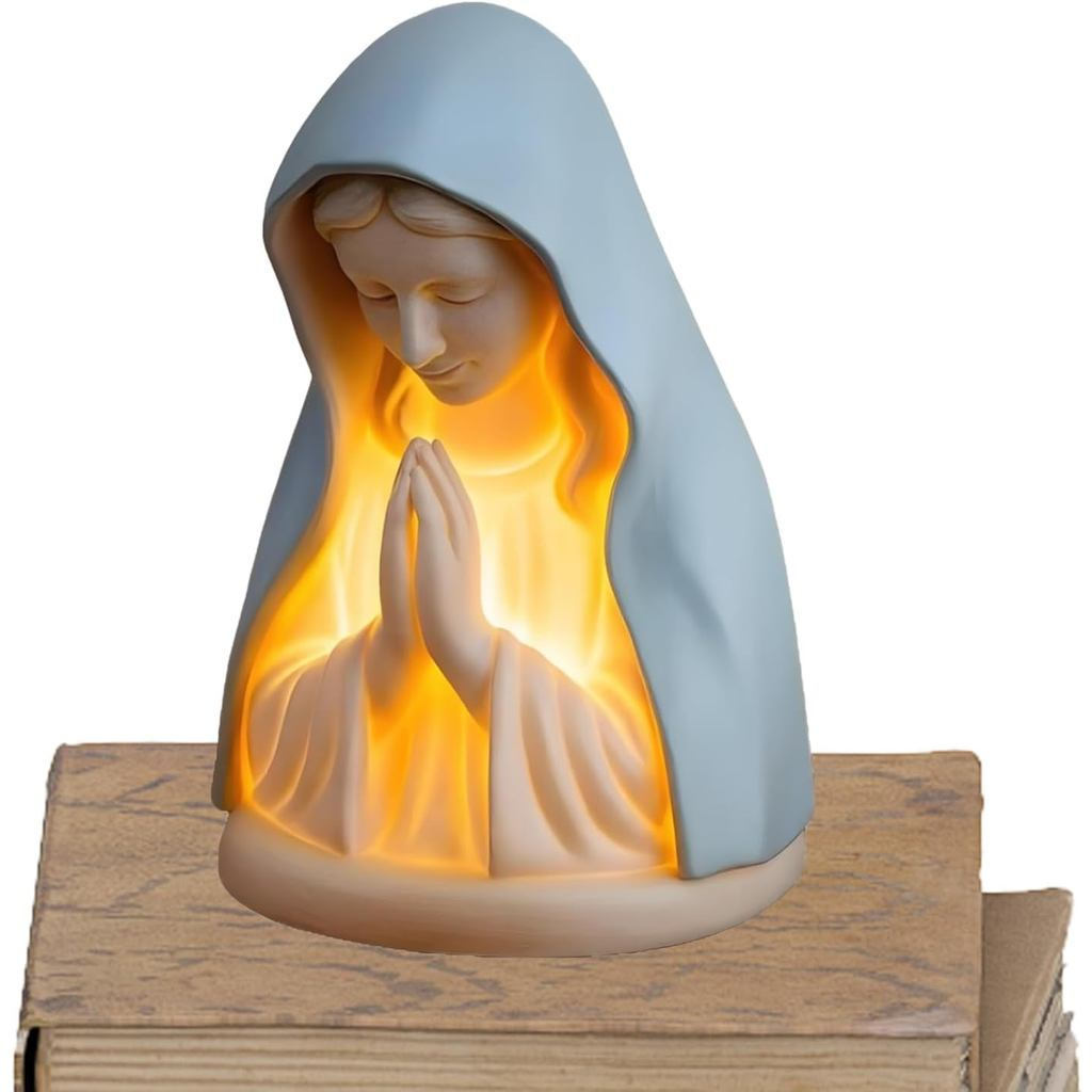 Lâmpada Noturna da Virgem Maria - Mãe Santíssima de Mesa, Estátua ...