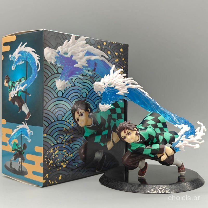 18cm Demon Slayer: Kimetsu No Yaiba Figura Tanjiro Luta Zenitsu Chama ...