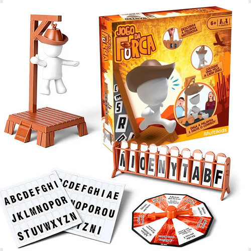 Jogo da Forca Magnético Brinquedo Pedagógico Educativo Com Letras e ...