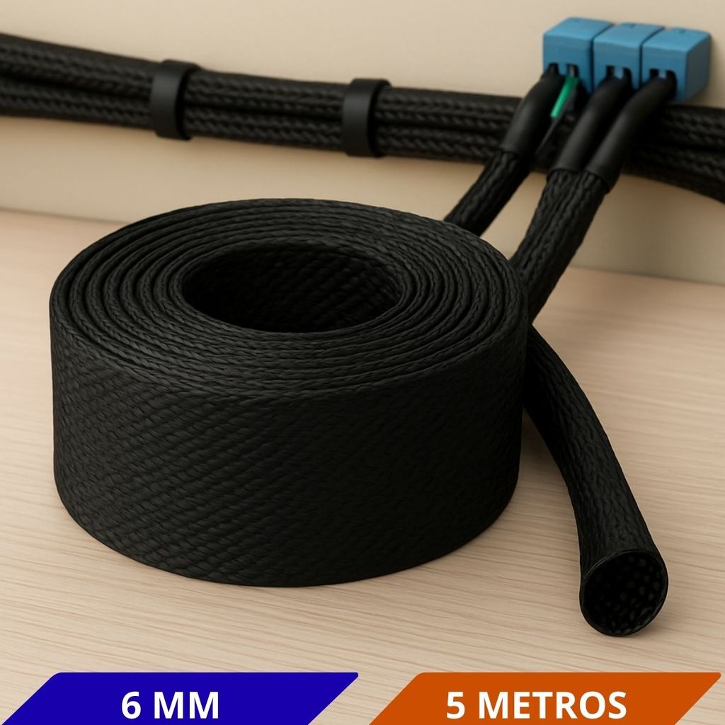 Malha Náutica Expansiva 6mm Nylon Preta 5 Metros Organização e Proteção ...