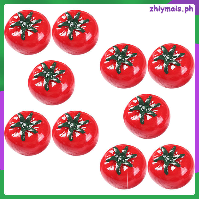 10 Pçs Mini Modelos De Tomate Artificial Realista Resina Vermelha ...