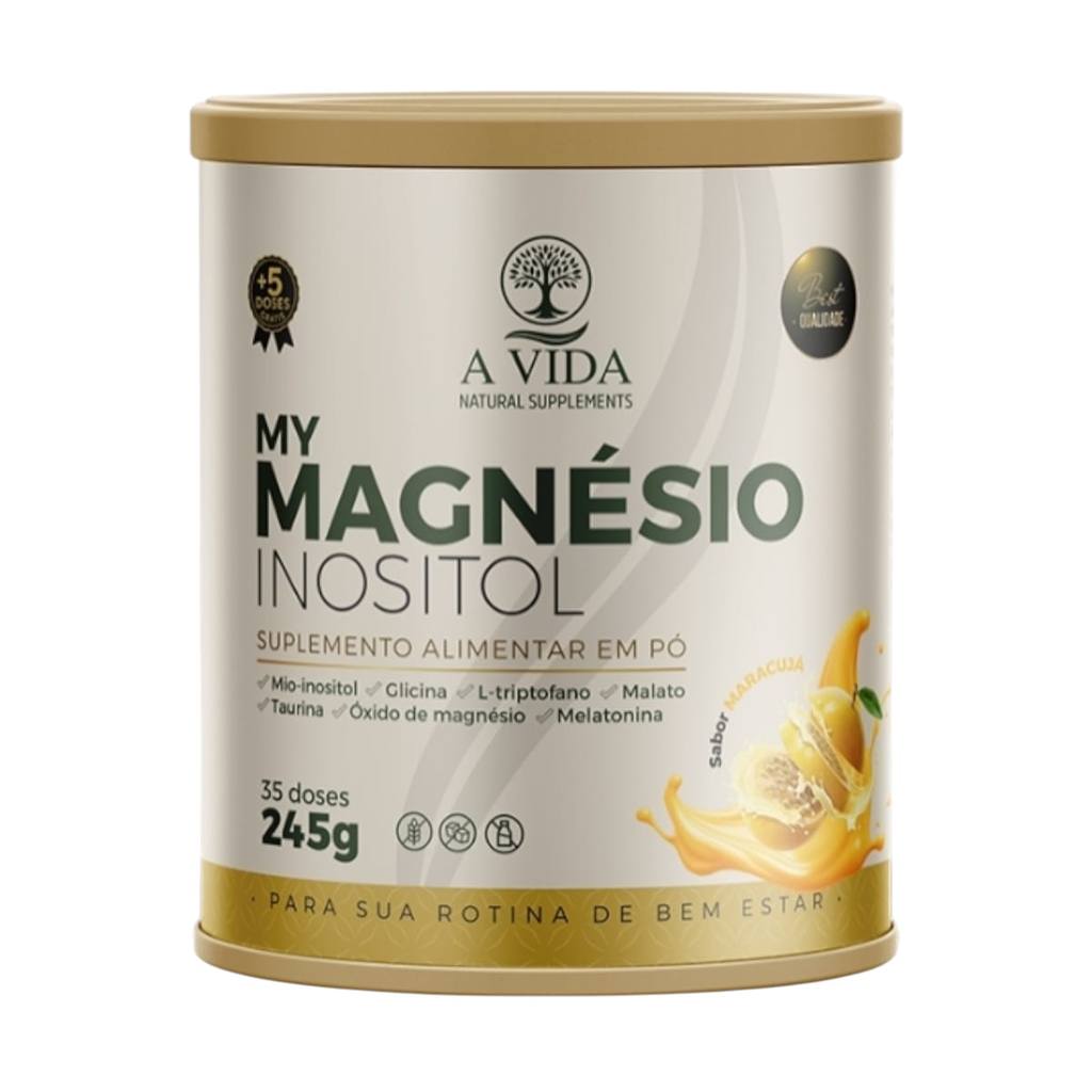 My Magnésio Inositol 245g A Vida Natural Supplements Maracujá | Shopee ...