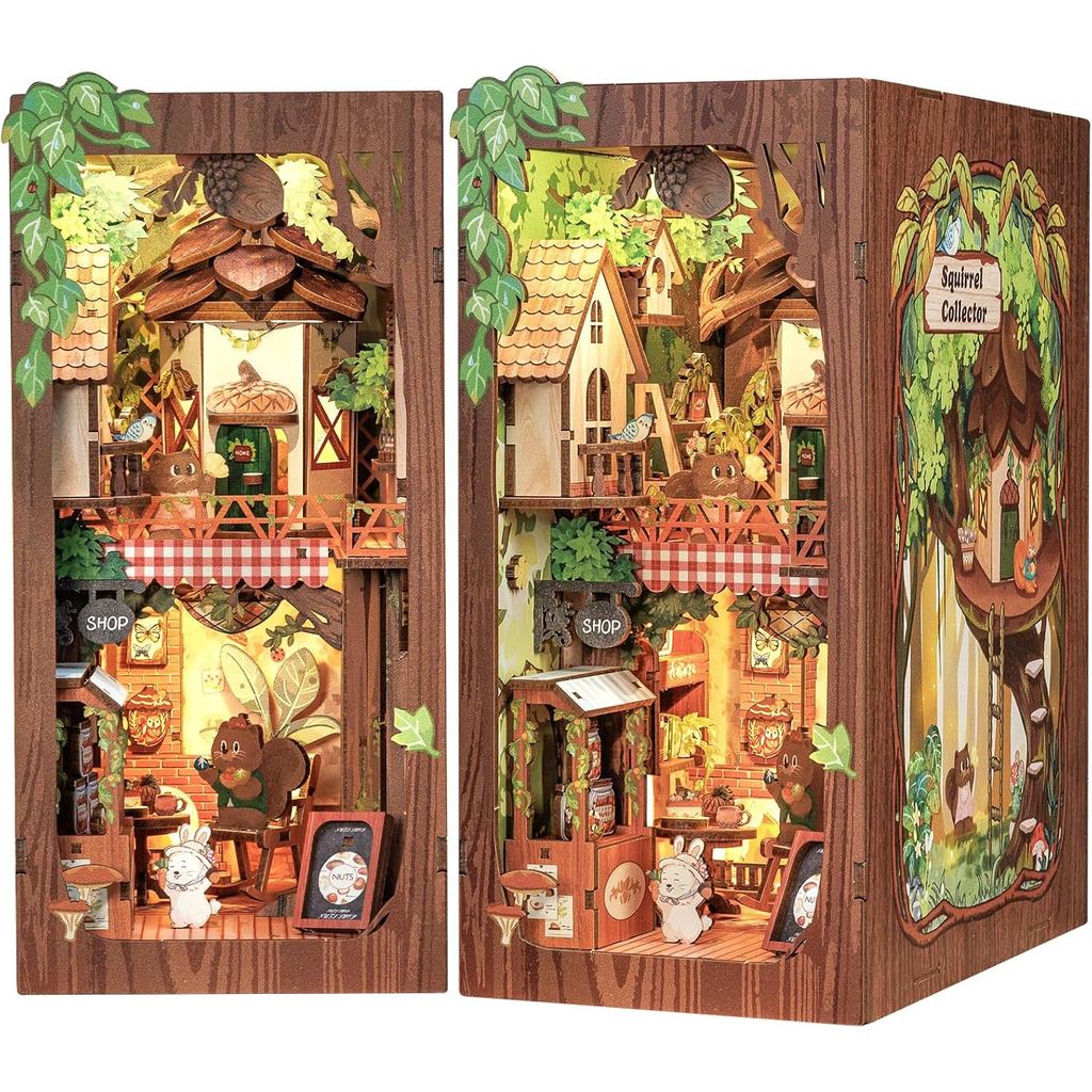 Kit de Cantinho de Leitura Cutefun, Kit de Casa de Bonecas em Miniatura ...