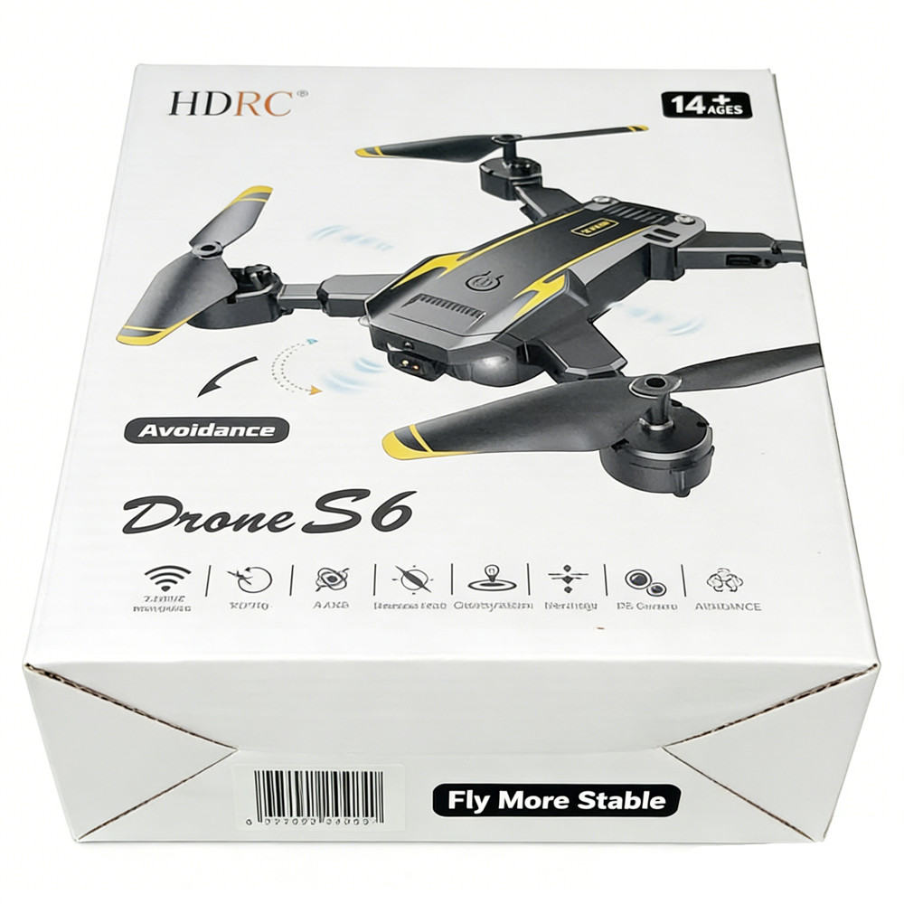 Drone Dobrável HDRC S6 WRJ-S6-S Com Câmera HD E Sensor Avoidance ...