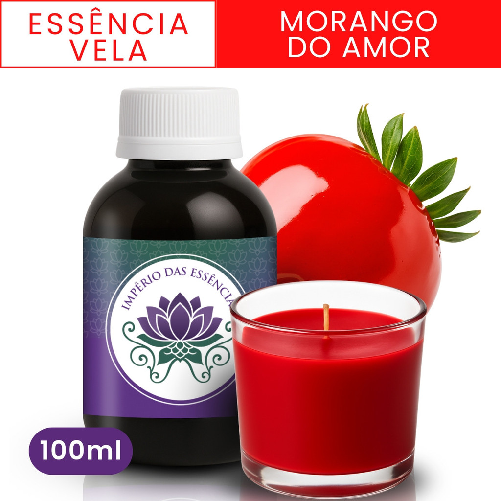 Essência Vela Morango do Amor 100ml Império das Essências Para Velas ...
