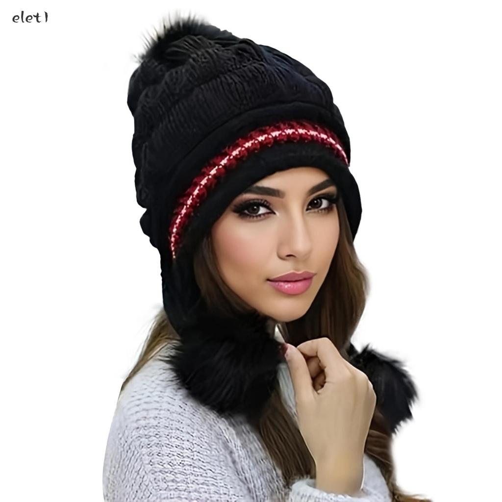 Gorro Quente Feminino , Macio , Desleixado , Com Punho , Adequado Para ...