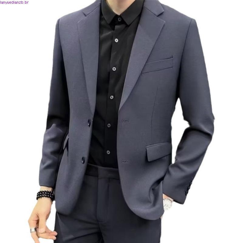 Terno Casual para Homens Versão Coreana Slim-Fit Pequeno Terno Casual ...