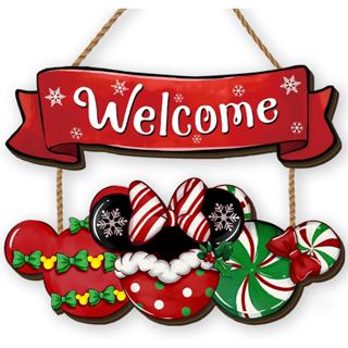 Guirlandas de Madeira de Natal para Porta da Frente Rato de Desenho ...