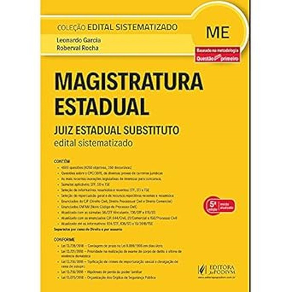 Magistratura Estadual: Juiz Estadual Substituto - Edital Sistematizado ...