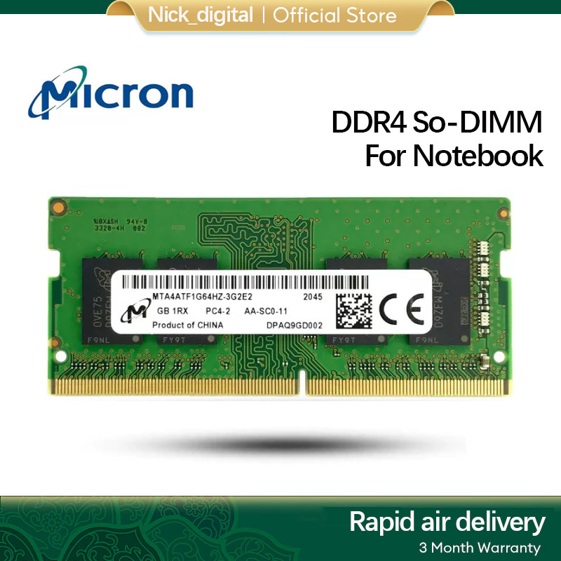 Micron DDR4 Portátil RAM 4GB 8GB 16GB DDR4 2133MHz 2400Mhz 2666Mhz ...