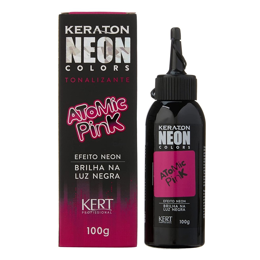 Keraton Tonalizante Neon Color Atomic Pink 100g | Shopee Brasil